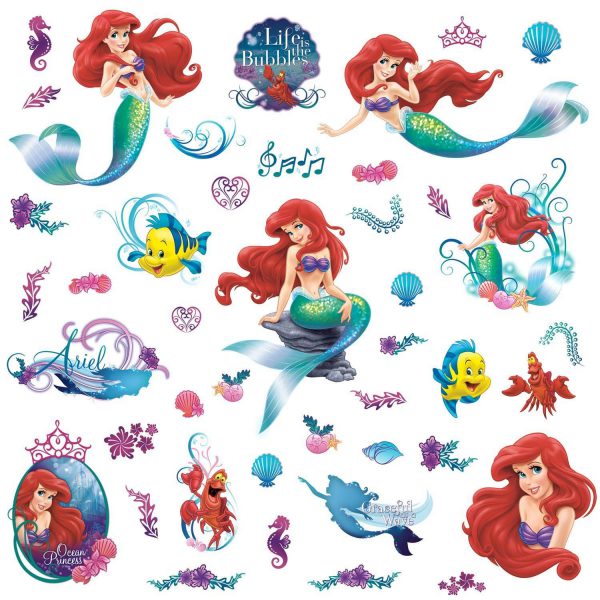 RoomMates The Little Mermaid Peel And Stick Wall Decals - ToysPlus